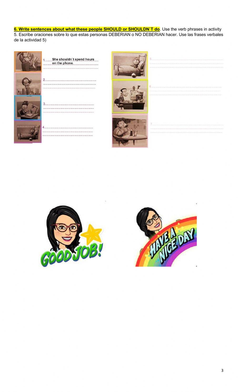 Advice worksheet | Live Worksheets