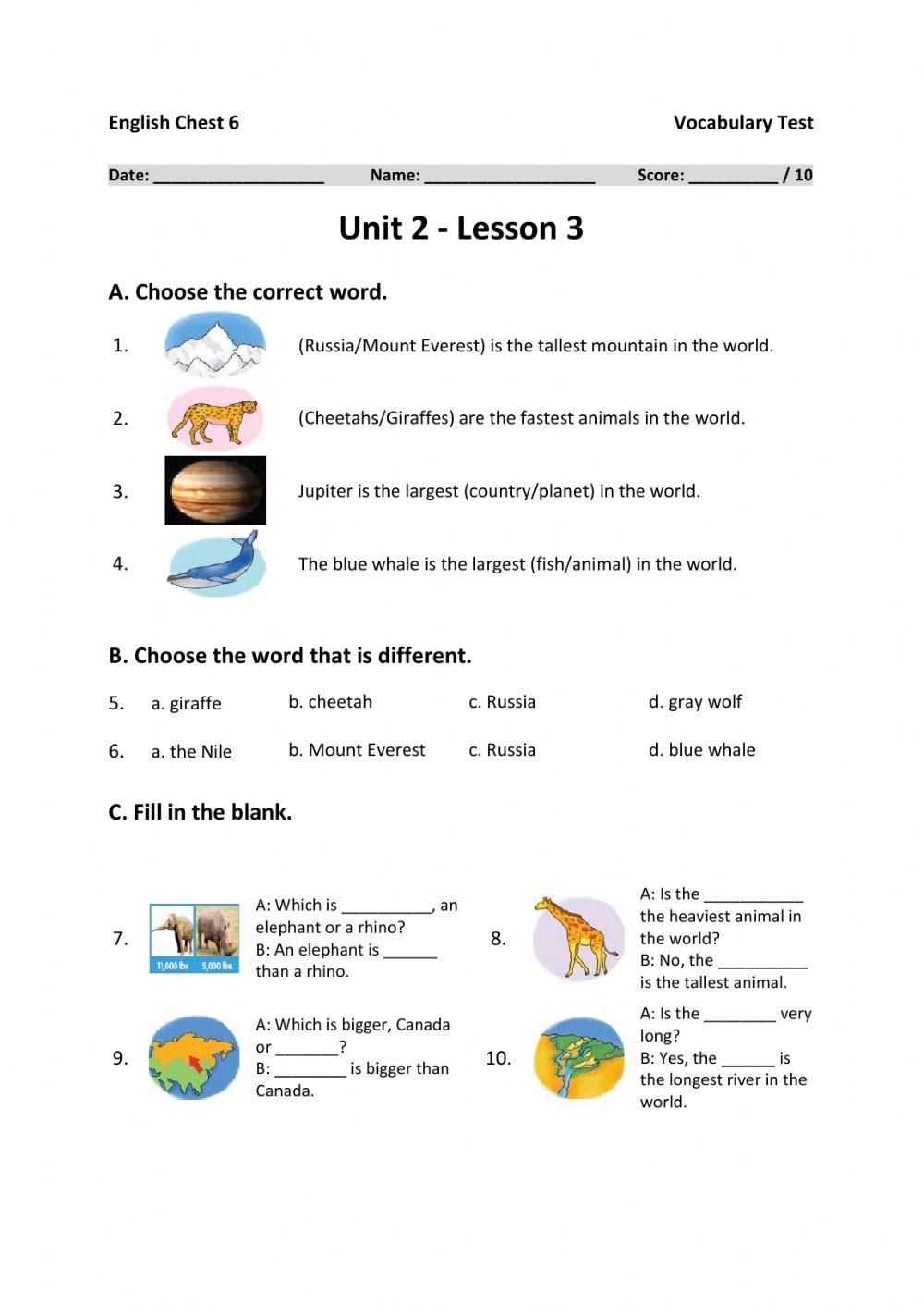 English Chest 6 Unit 1-2 321406 | NamRBLX | Live