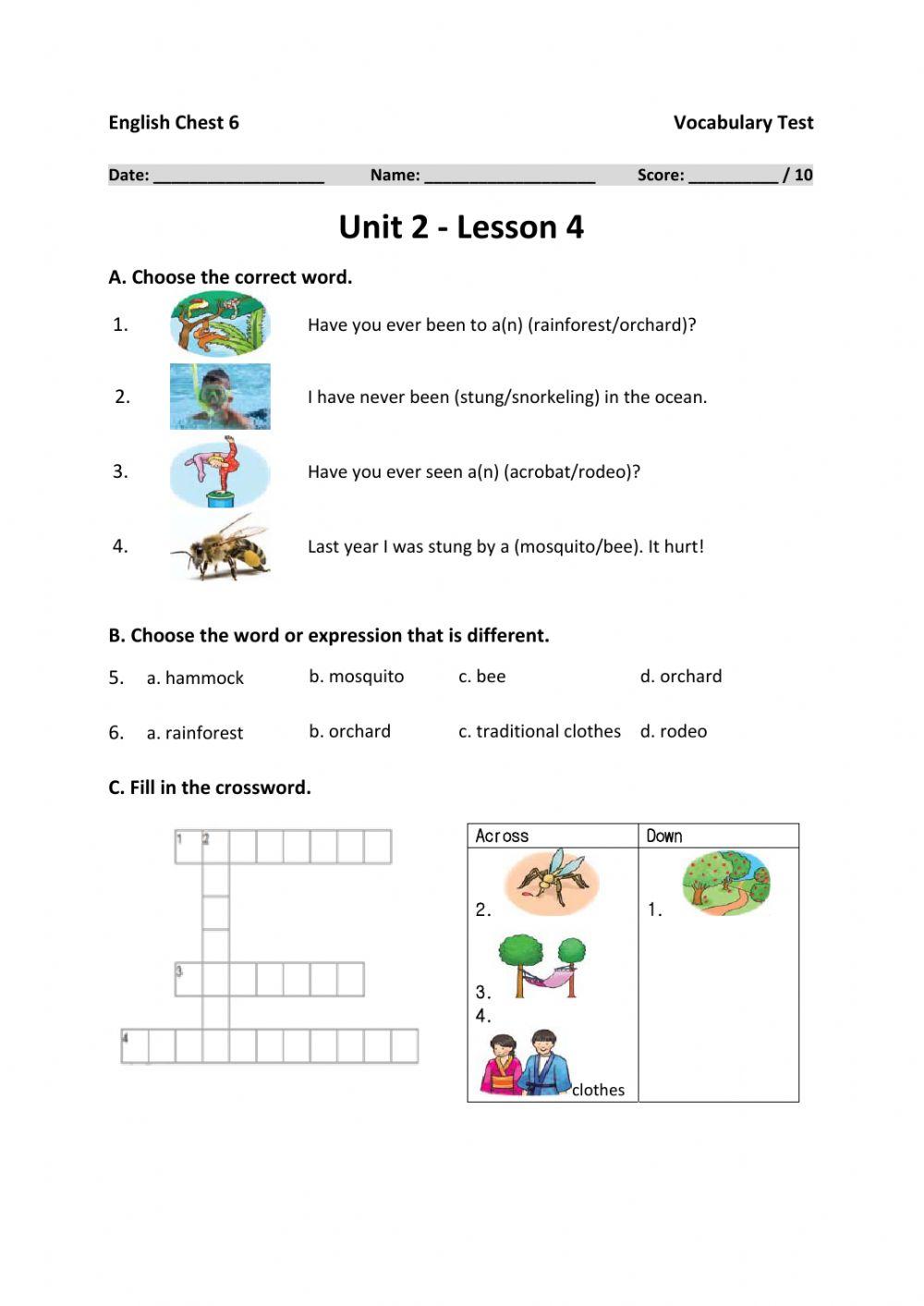 English Chest 6 Unit 1-2 321406 | NamRBLX | Live