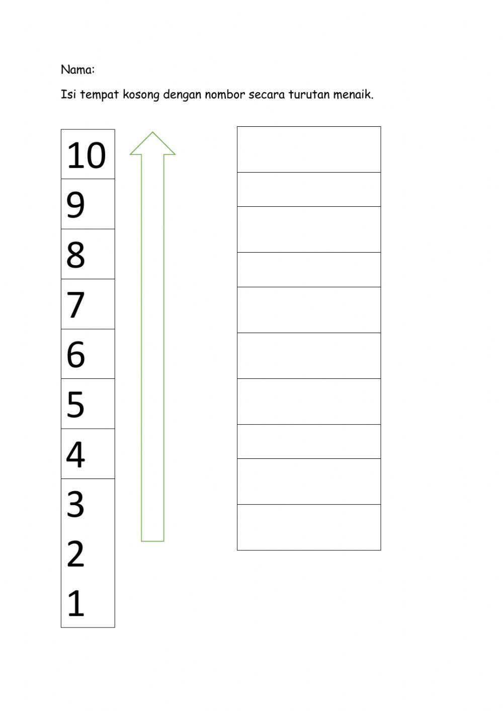 Matematik PPKI worksheet for tahun 1 | Live Worksheets
