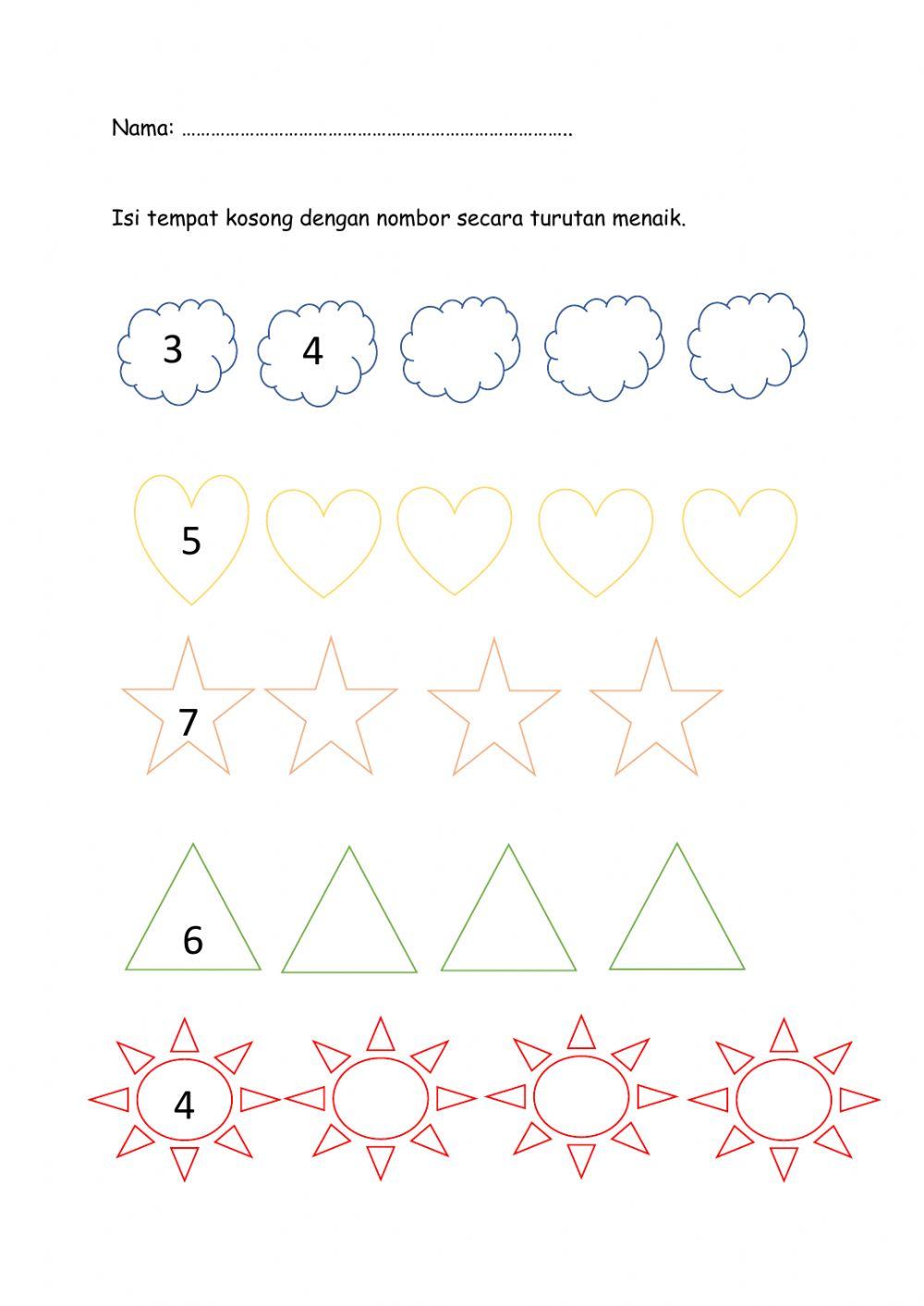 Matematik PPKI activity for tahun 1 | Live Worksheets