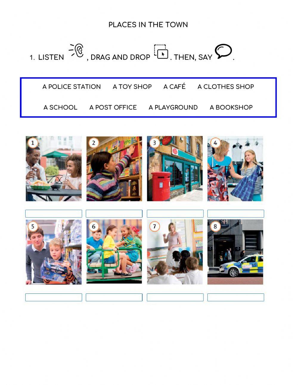 Places in town | MissRomi87 | Live Worksheets