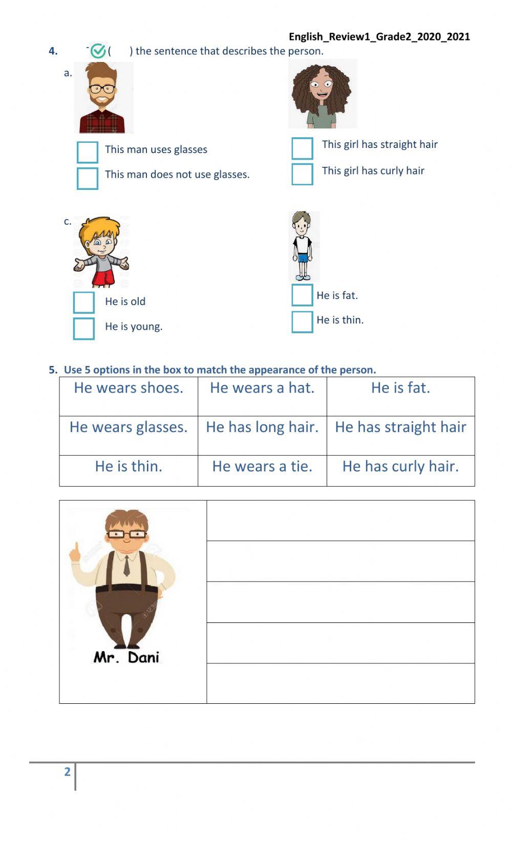 English online exercise for Grade 2 | Live Worksheets