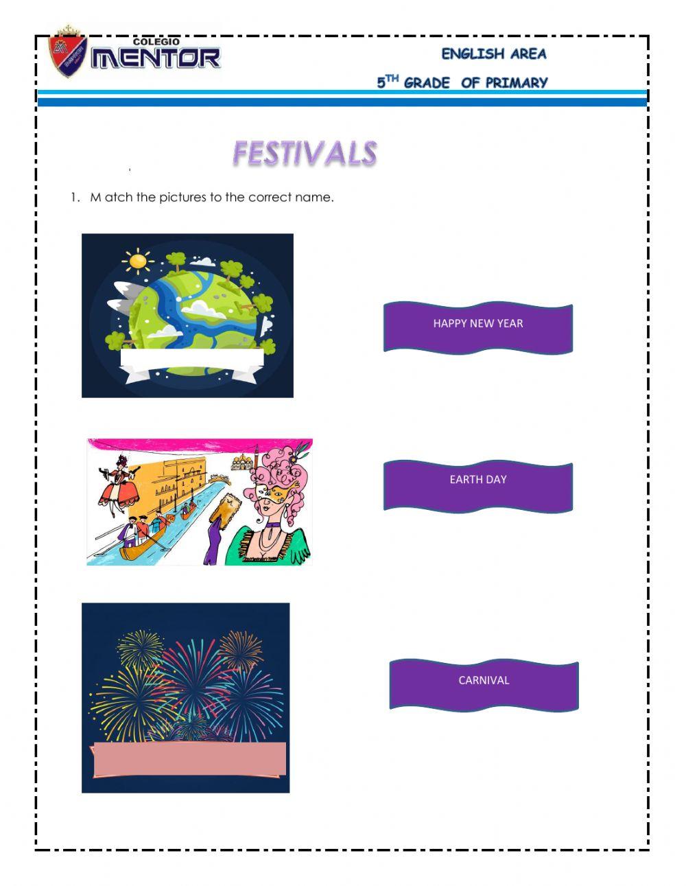 Festivals 356912 | JACKITAPIA | Live Worksheets