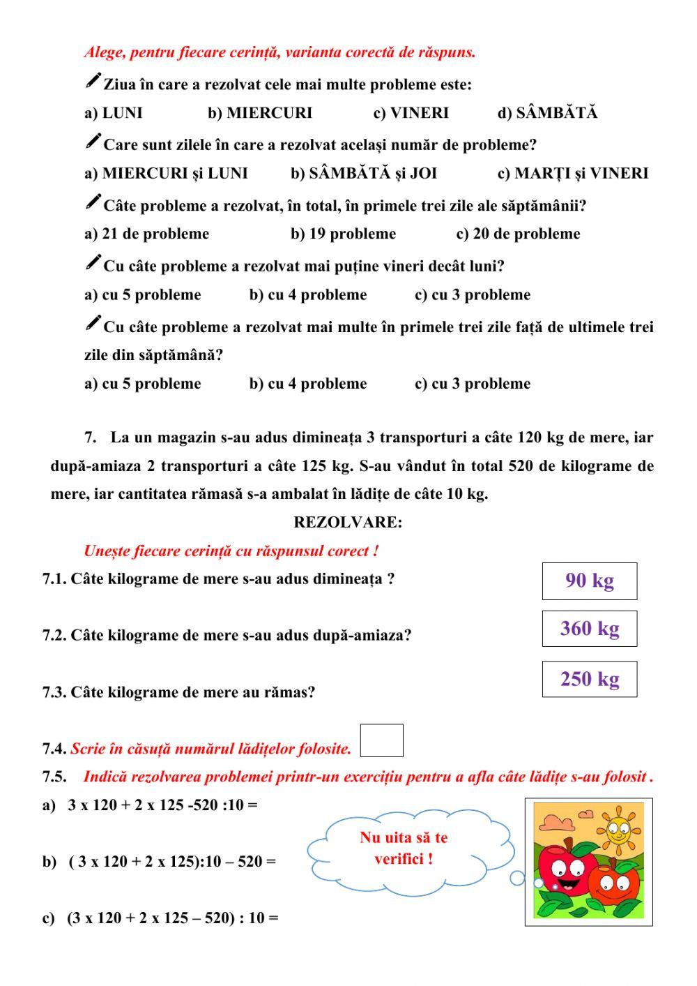EVALUARE INITIALA: MATEMATICĂ - CLASA 4 6056726 | Stoica