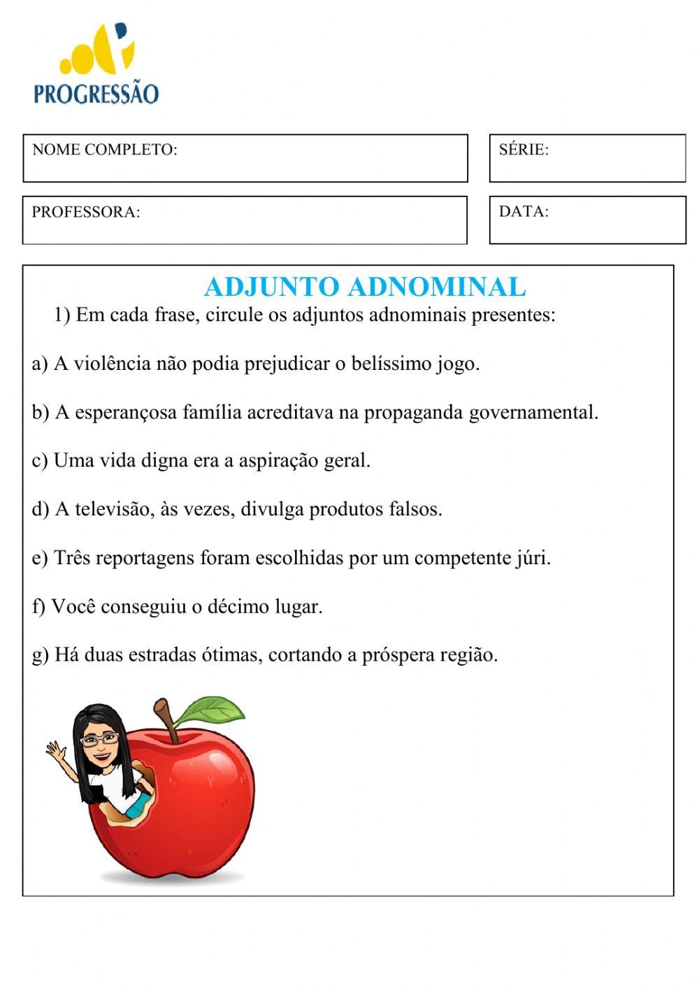 Exercicios Sobre Adjunto Adnominal🍅 Descubra a emoção de apostar com ... Exercicios Sobre Adjunto Adnominal🍅 Descubra a emoção de apostar com ...