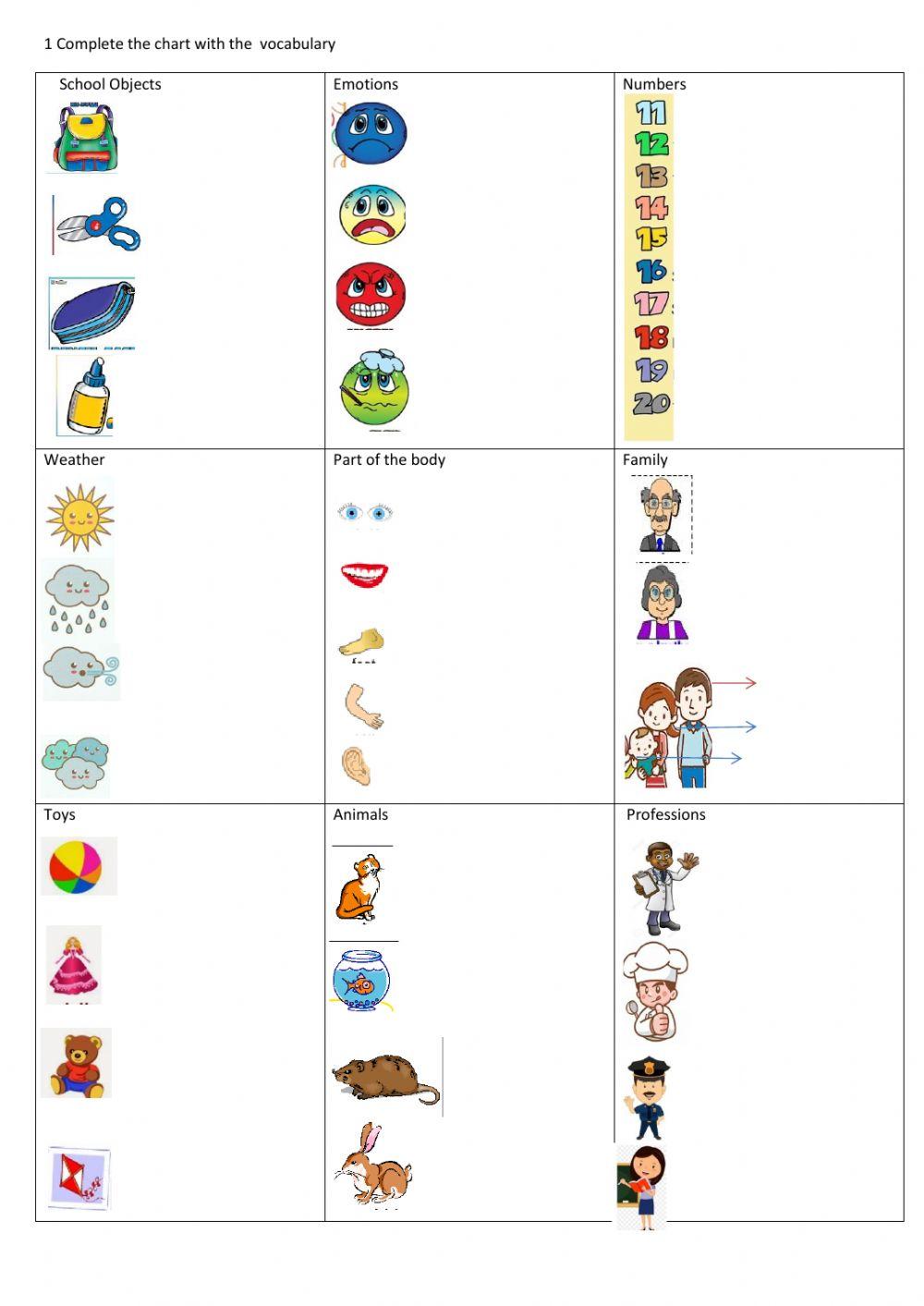 General Vocabulary worksheet | Live Worksheets