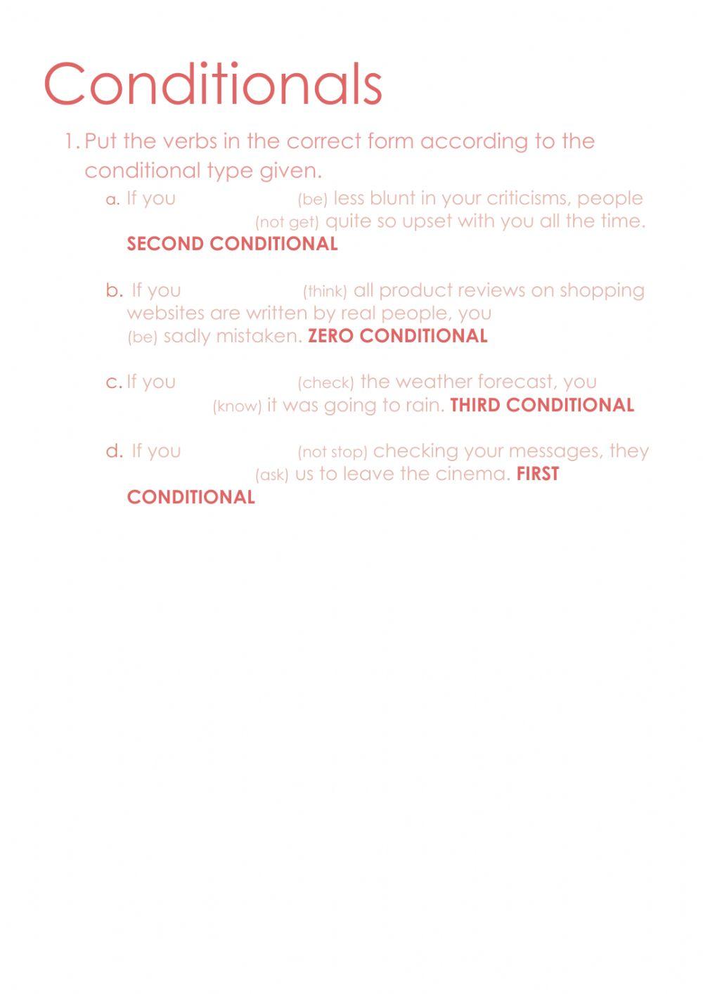 Conditionals 357699 | Lucía Sergnese | Live Worksheets