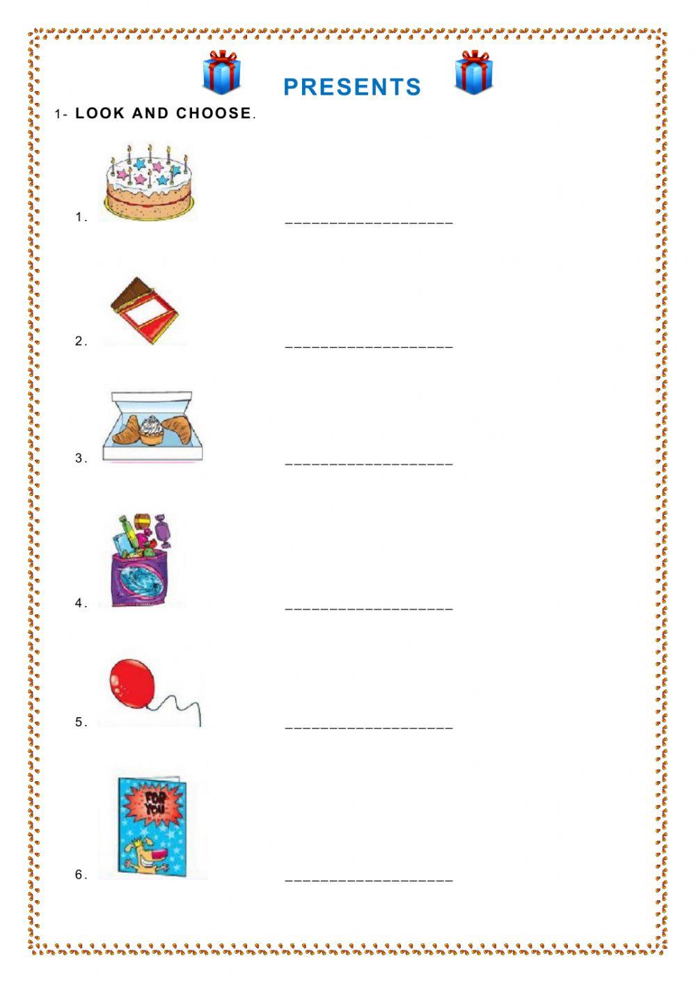 More presents! 1001 | nataliarv | Live Worksheets