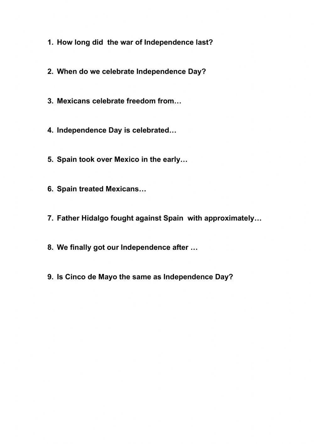 Mexican Independence Day Worksheet Live Worksheets mexican-independence-day-worksheet-live-worksheets