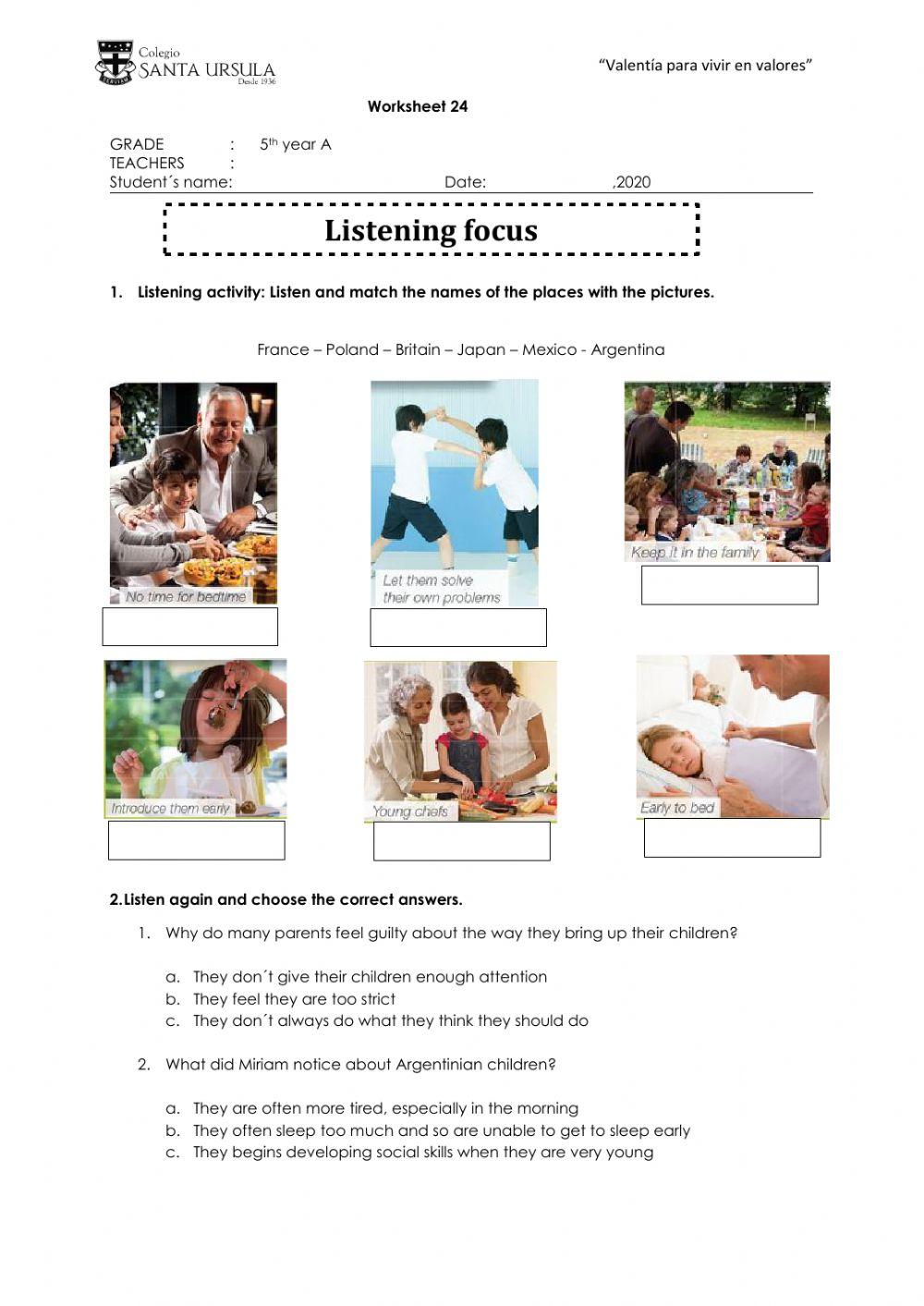Listening B2 | Free Interactive Worksheets | 358683