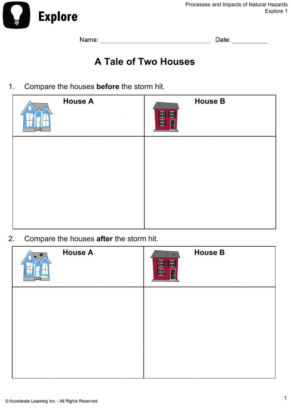 A Tale of Two Houses online exercise for | Live Worksheets