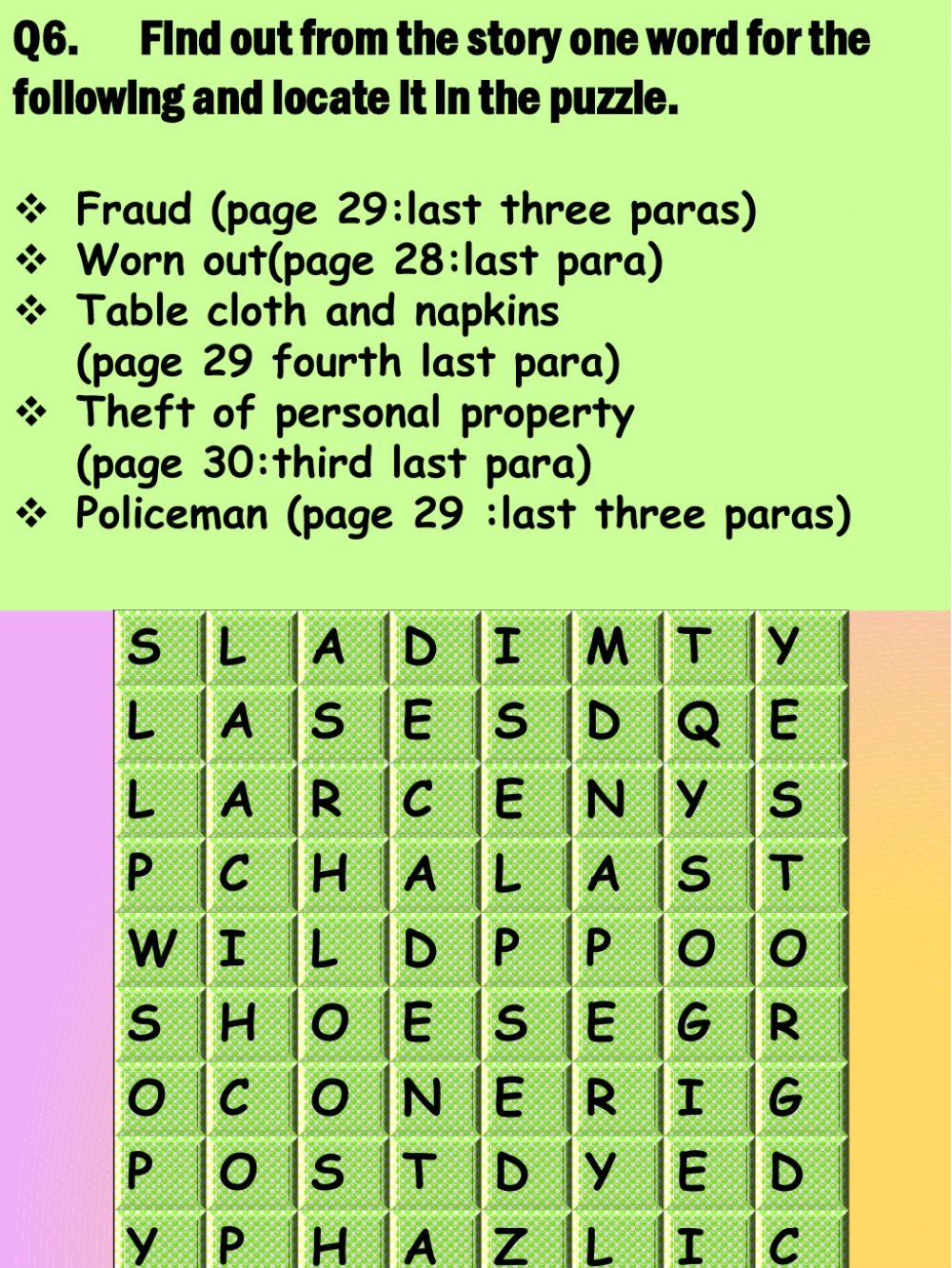 The cop and the… | Free Interactive Worksheets | 359083