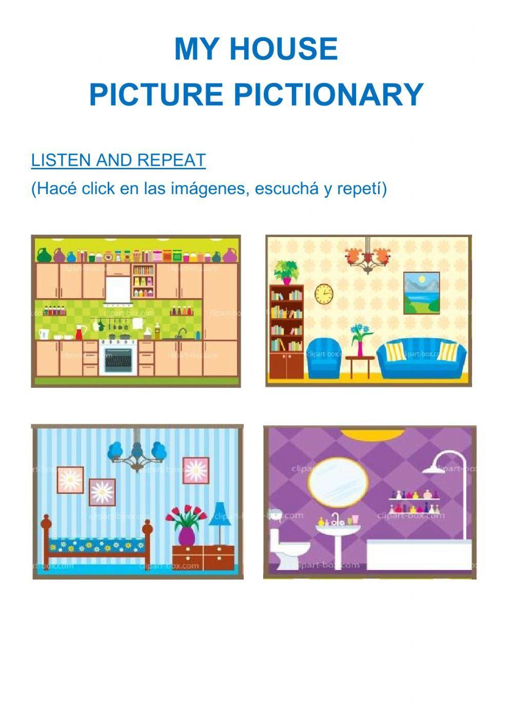 MY HOUSE . Picture Dictionary worksheet | Live Worksheets
