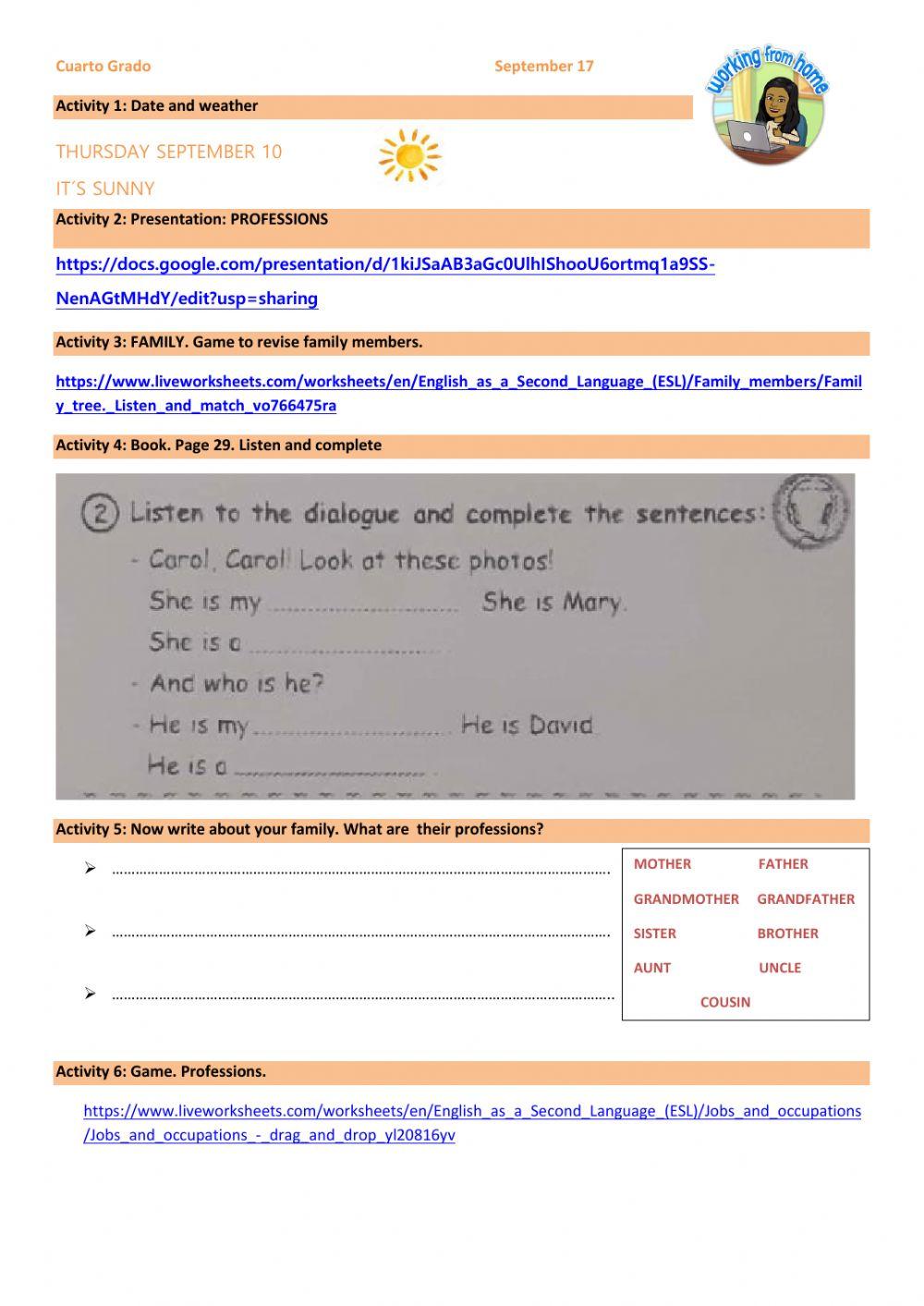 4th grade september 17 worksheet | Live Worksheets