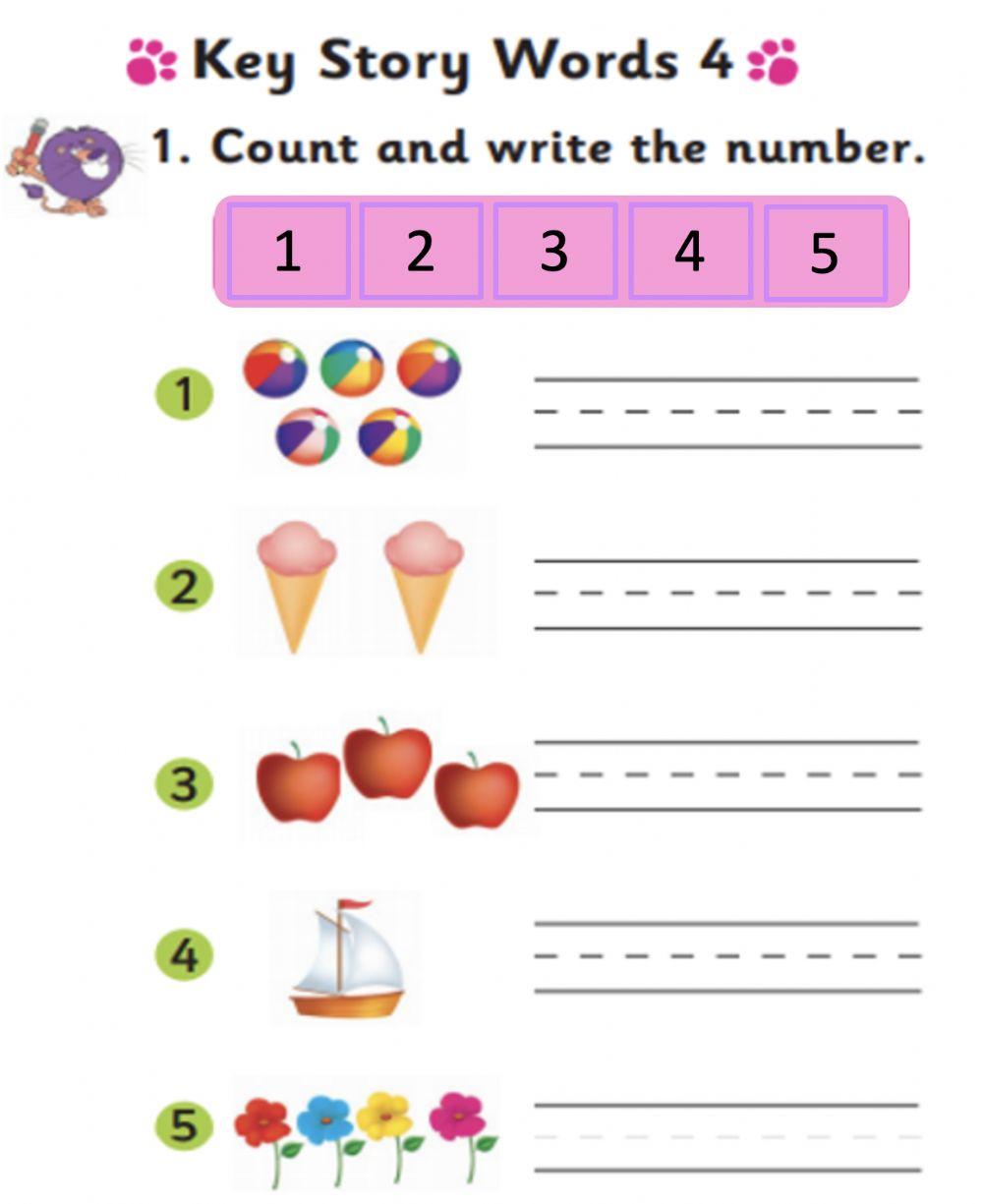 Math online exercise for KG | Live Worksheets