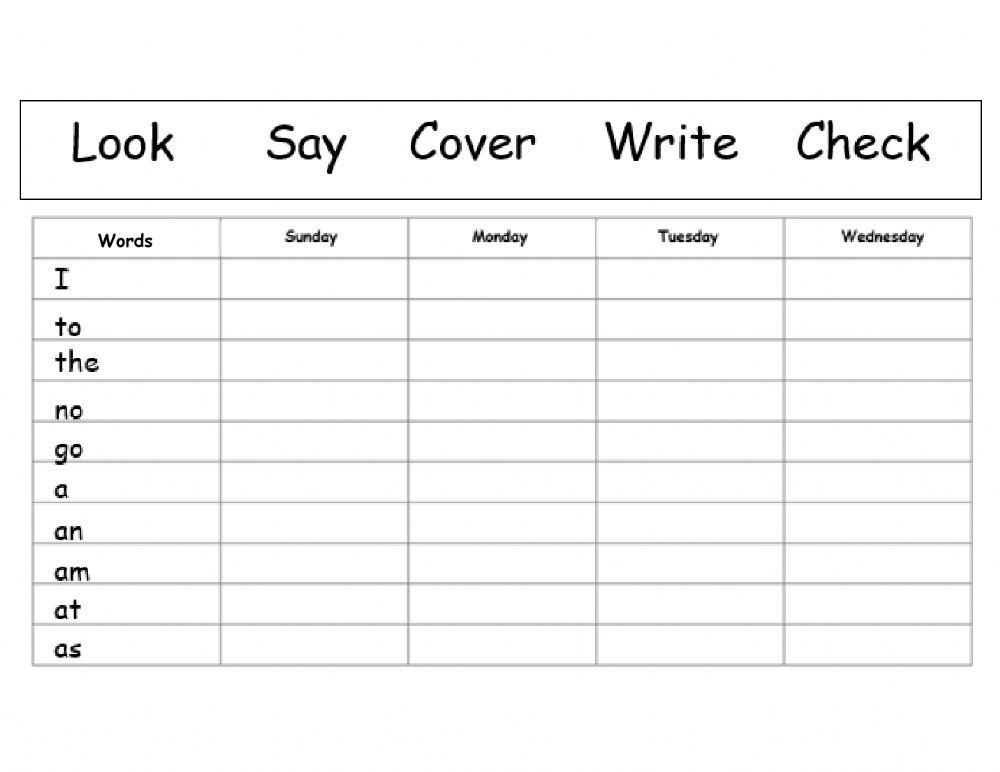 SPELLING practise Aa Words and Tricky words worksheet | Live Worksheets