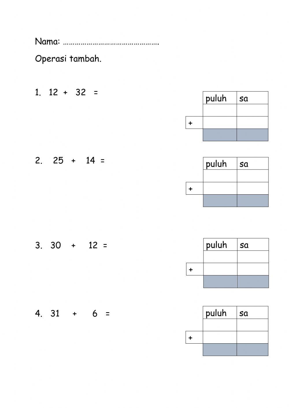 Matematik PPKI online exercise for tahun 3 | Live Worksheets