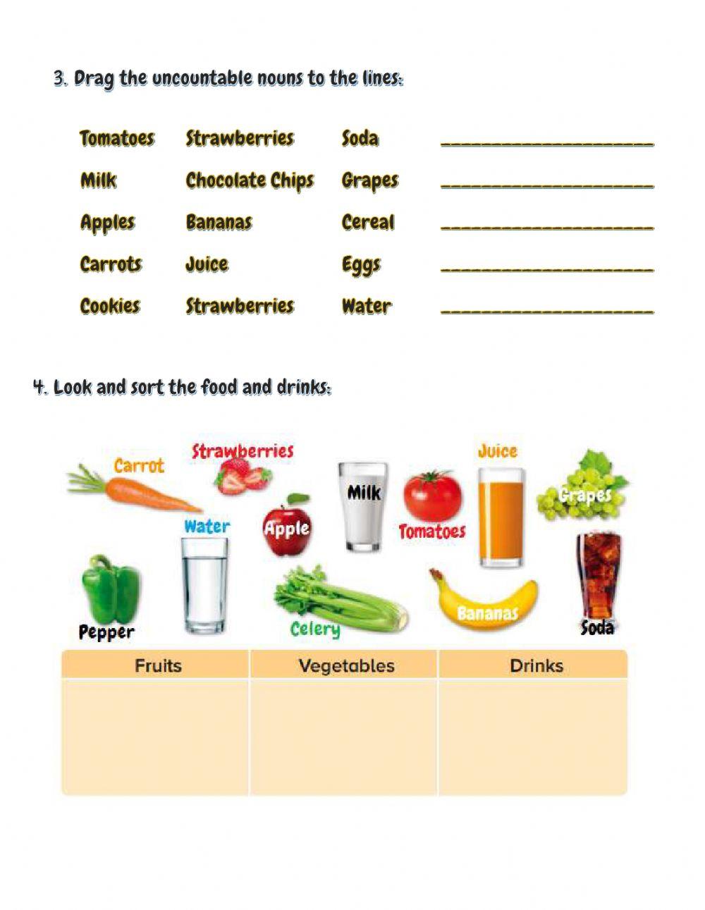 361384 | Countable and Uncountable Nouns FOOD | Maria