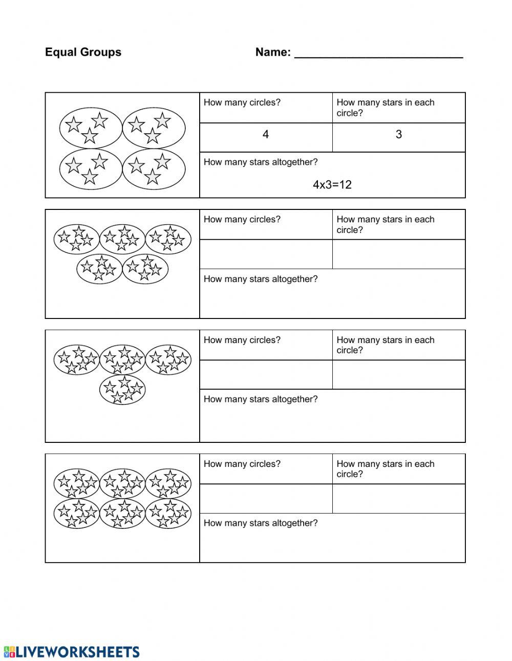 361568 | Equal Groups | Taylor Keune | LiveWorksheets