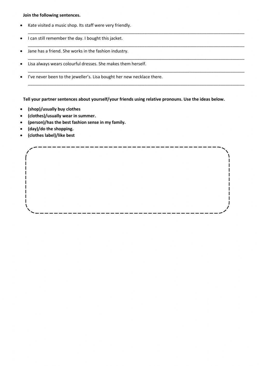 Relative clauses interactive activity for pre intermediate | Live ...