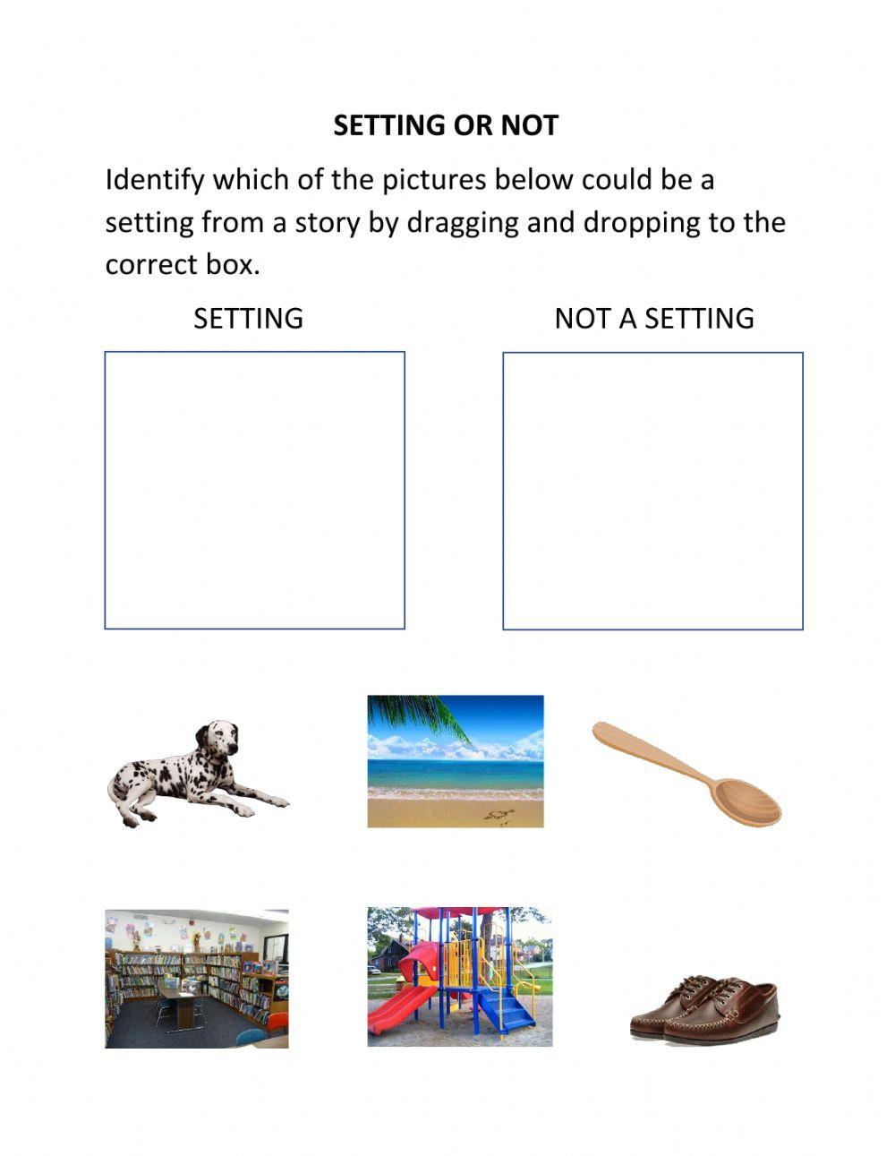 Setting or Not | Free Interactive Worksheets | 362653