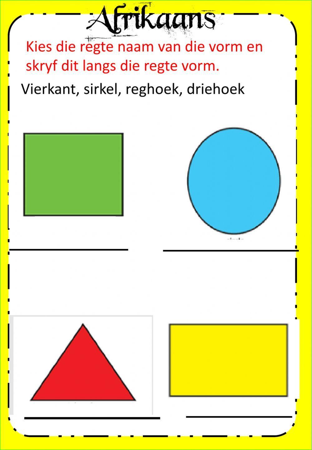 Afrikaans interactive exercise for Grade1 | Live Worksheets
