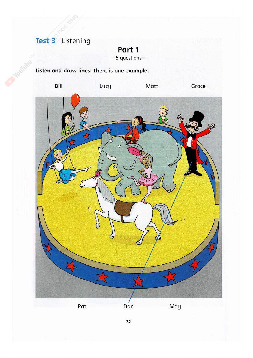 Starters Mock 5- Listening Part online exercise for | Live Worksheets