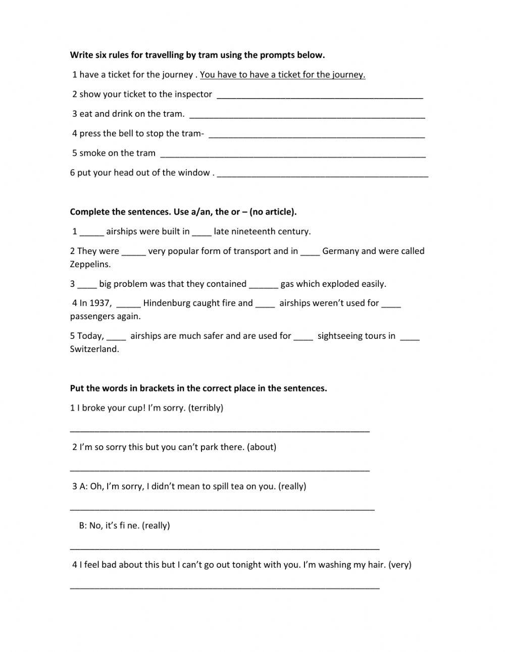 Articles interactive exercise for Elementary | Live Worksheets