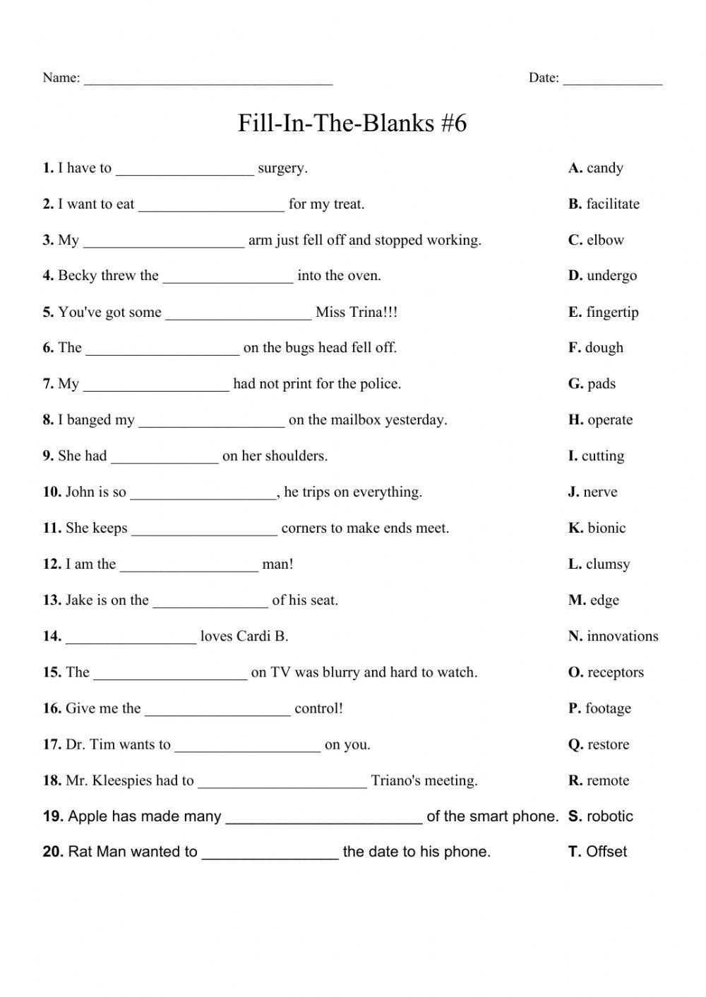 363996 | Fill in the blanks -6 | Daniel J. Salinas