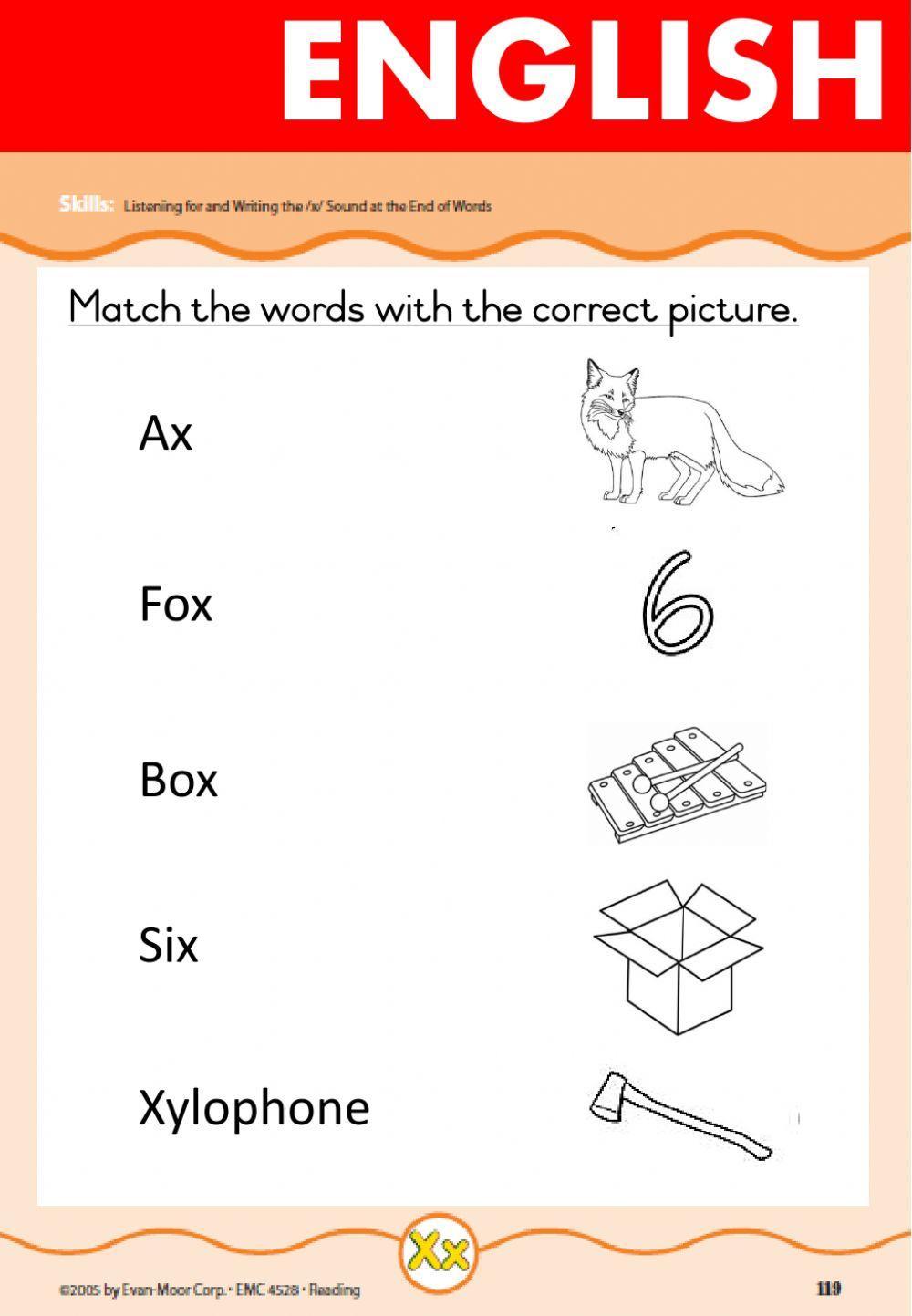 Letter X Activity Live Worksheets Letter X Activity Live Worksheets