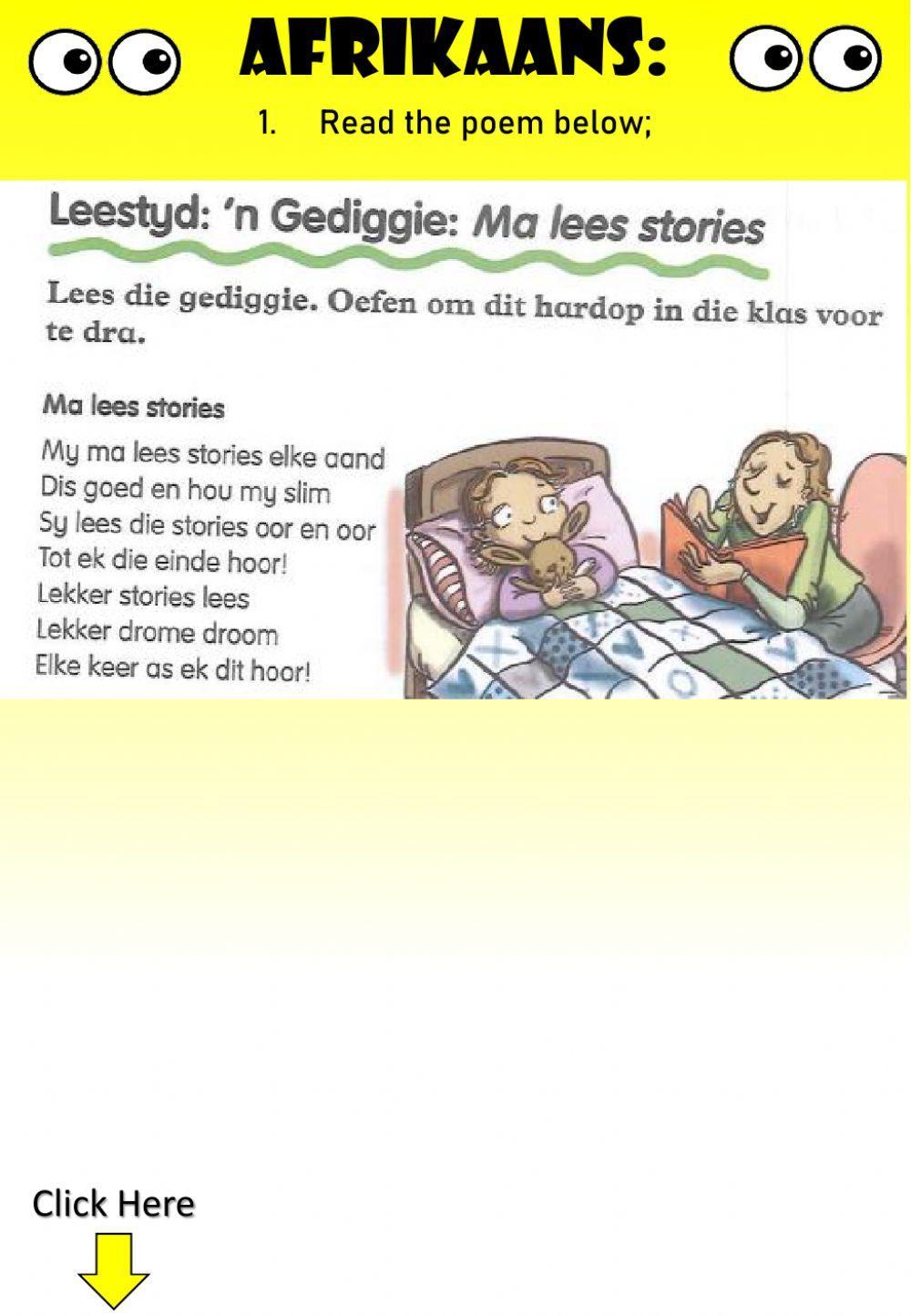 WEEK 29: WEDNESDAY: Gedig worksheet | Live Worksheets