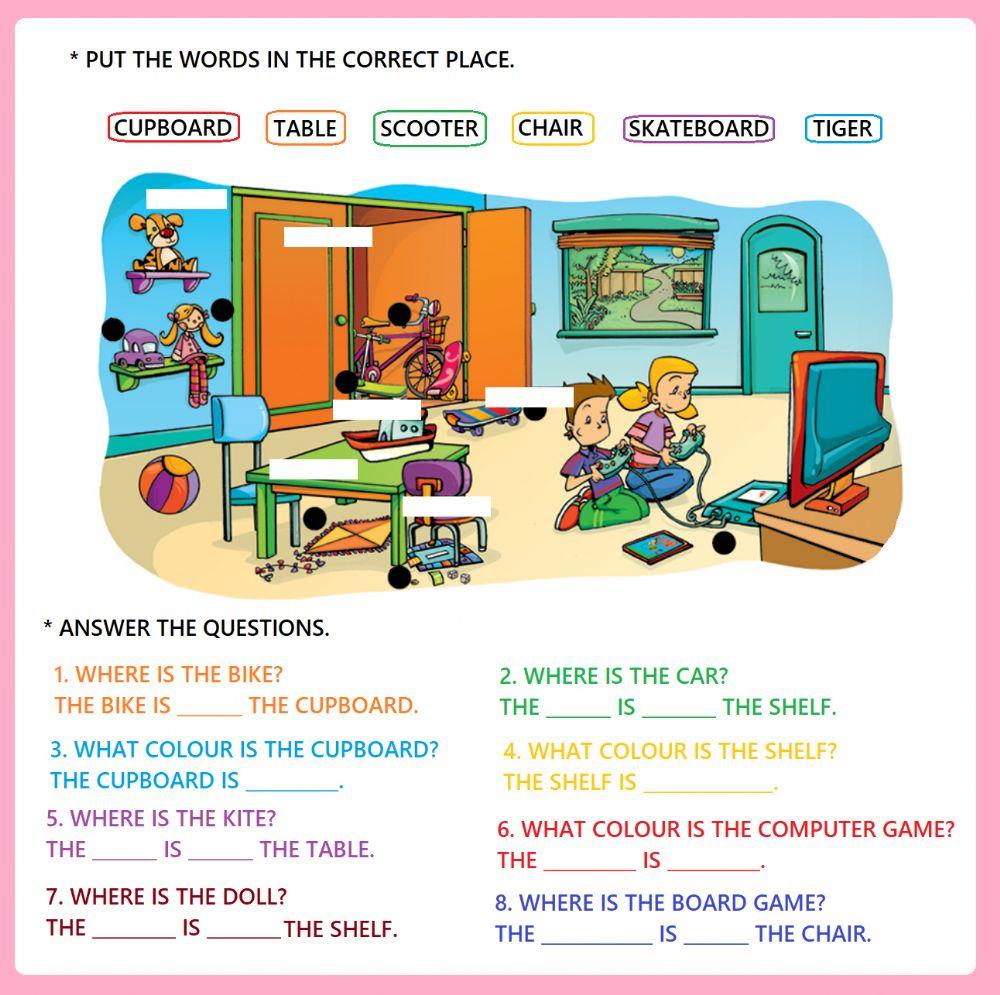 Prepositions and toys online exercise for | Live Worksheets