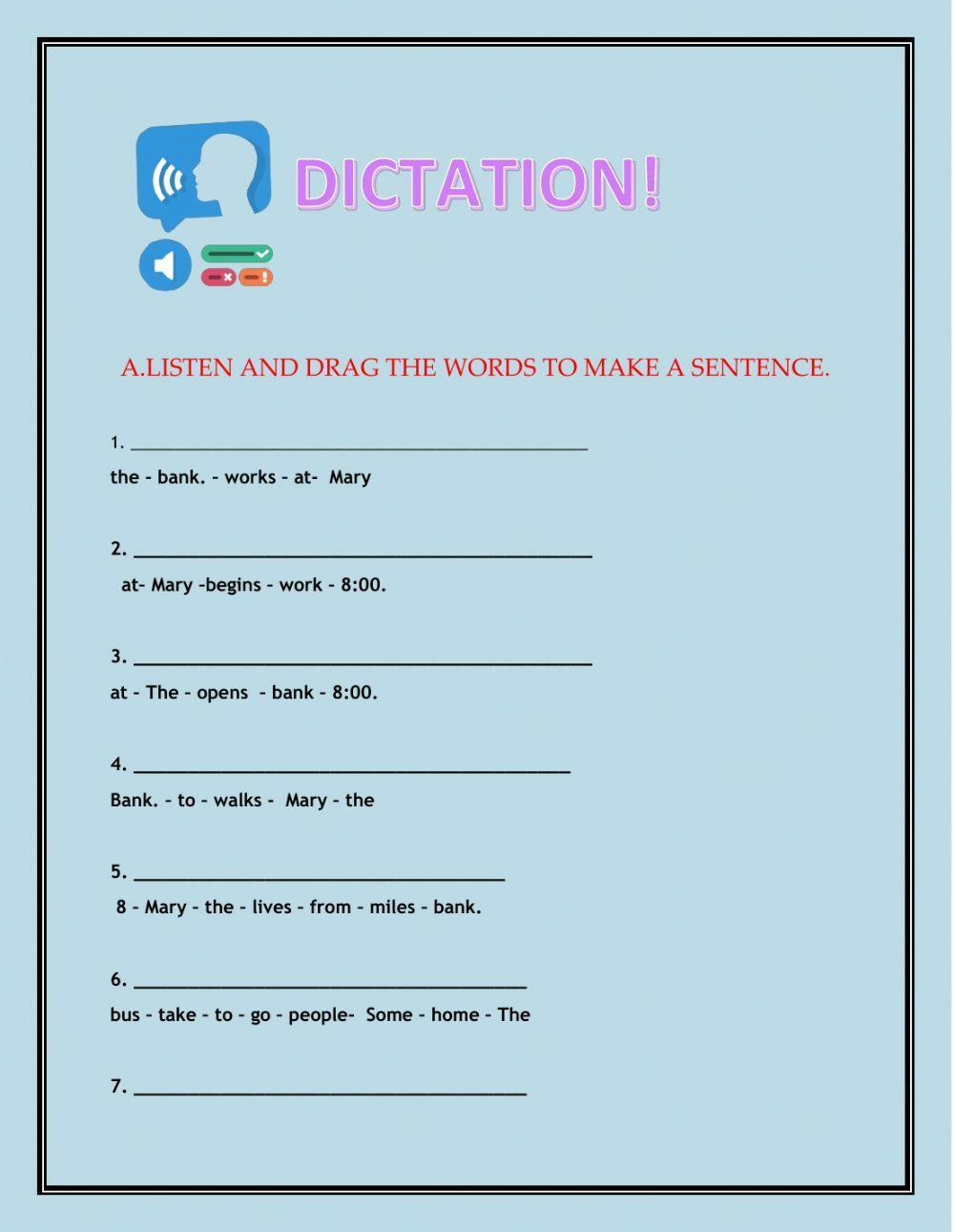 365715 | Dictation practice | Jessica | LiveWorksheets