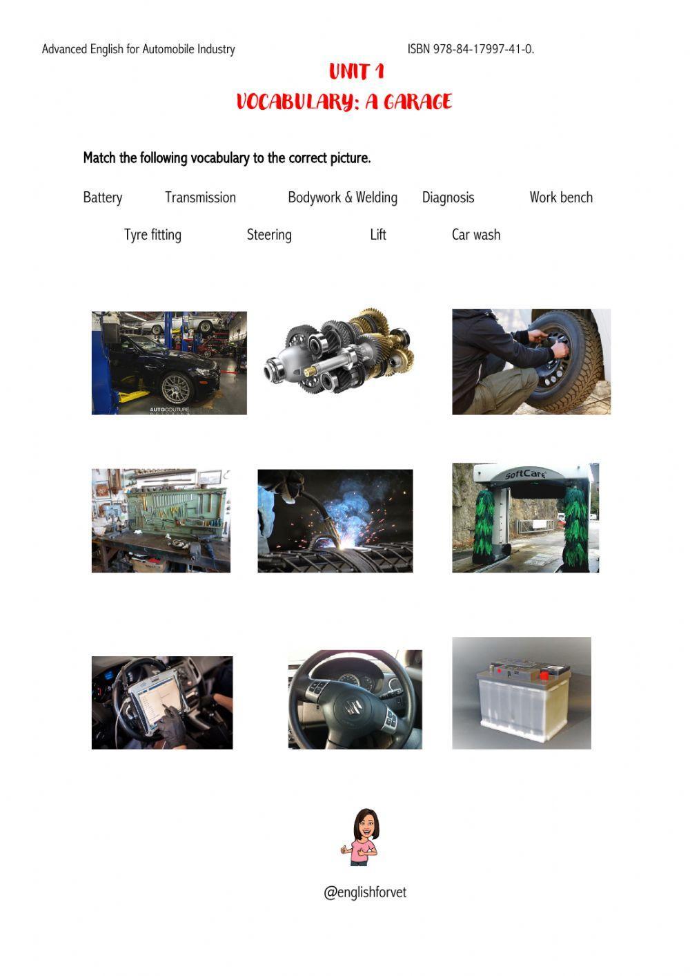 Garage vocabula… | Free Interactive Worksheets | 366023