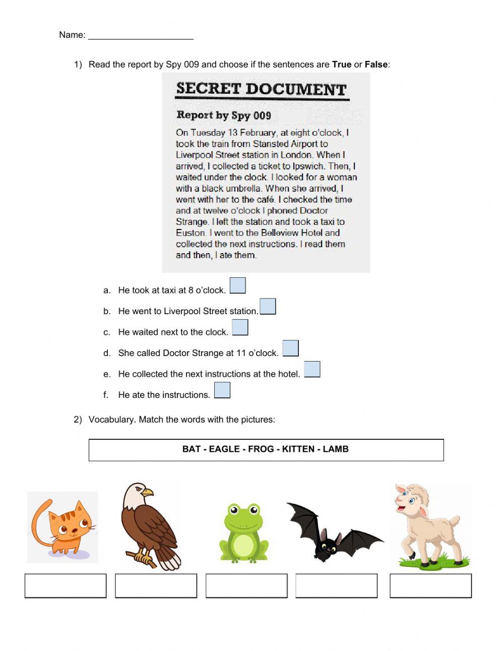 Trabajo Practico II K4 worksheet | Live Worksheets