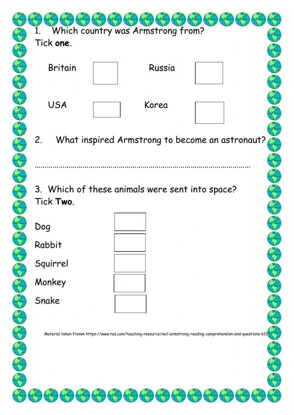 Neil Armstrog 366851 | LESLIE CRUZ | Live Worksheets