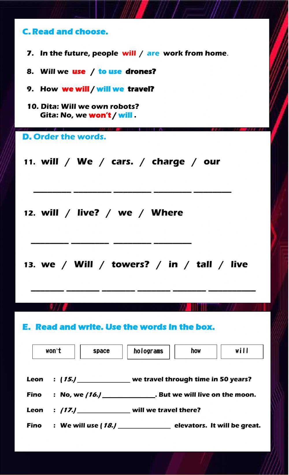 367438 | The Future | Bernadet Yulia | LiveWorksheets