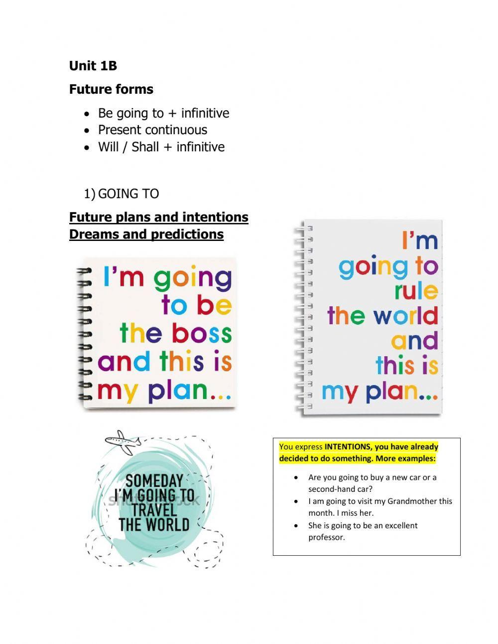 Future forms free exercise | Live Worksheets