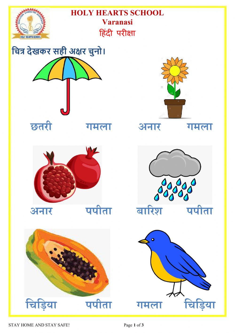 495269 | Ukg Hindi Test 1 | Nisha Thukral