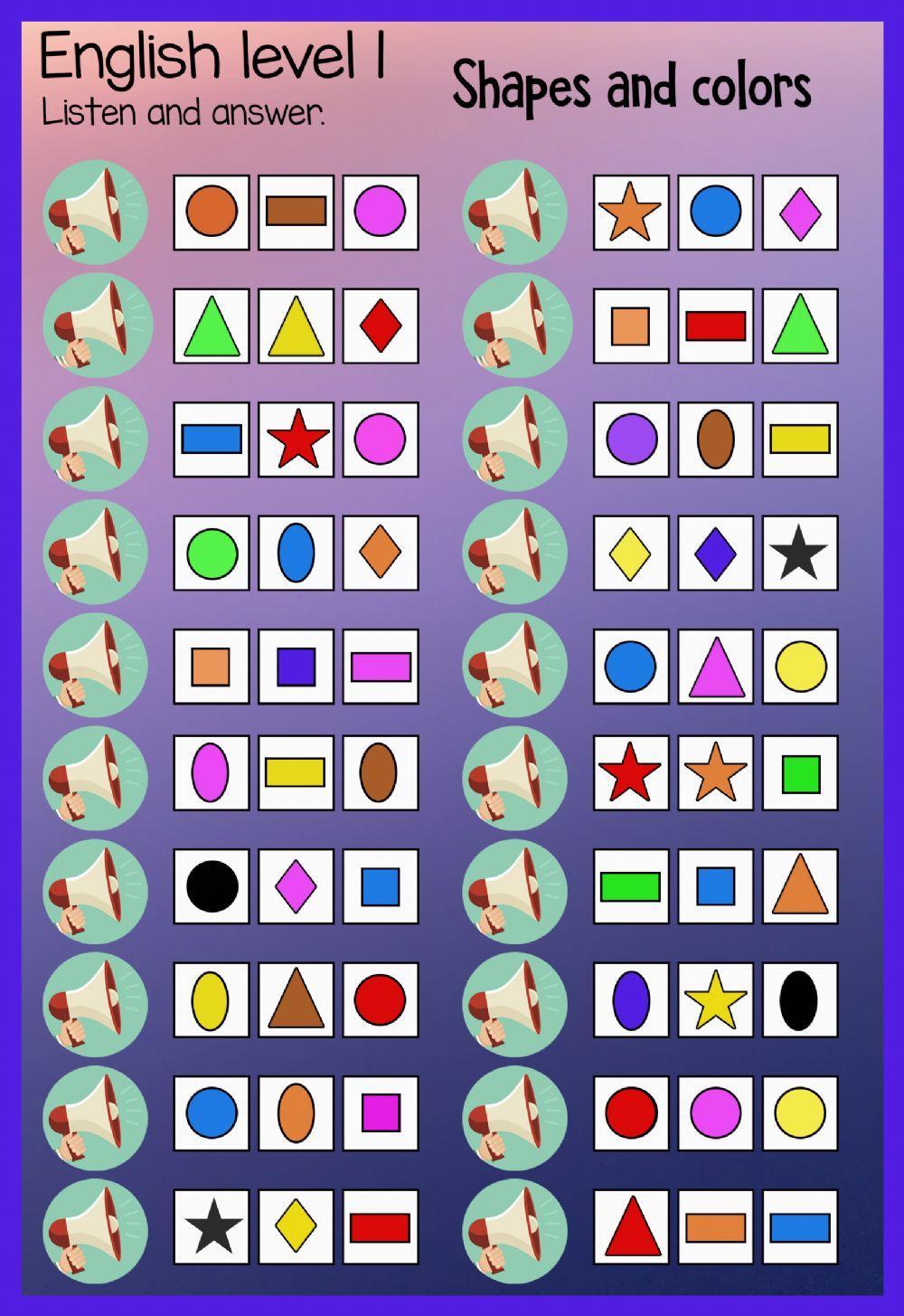 Shapes | Free Interactive Worksheets | 367732