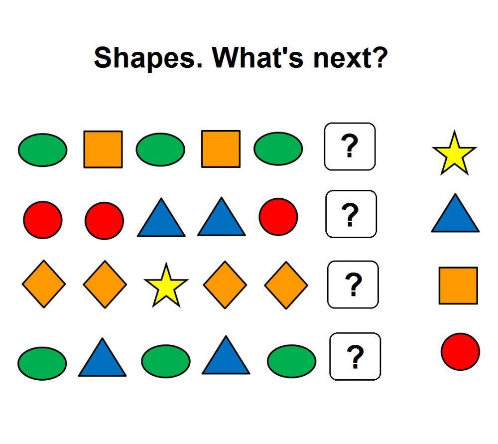Shapes what's next 367841 | Myroshka | Live Worksheets