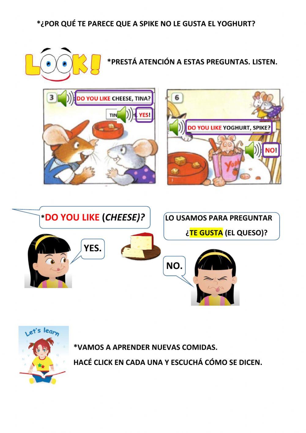 Do you like...? | Free Interactive Worksheets | 6036862