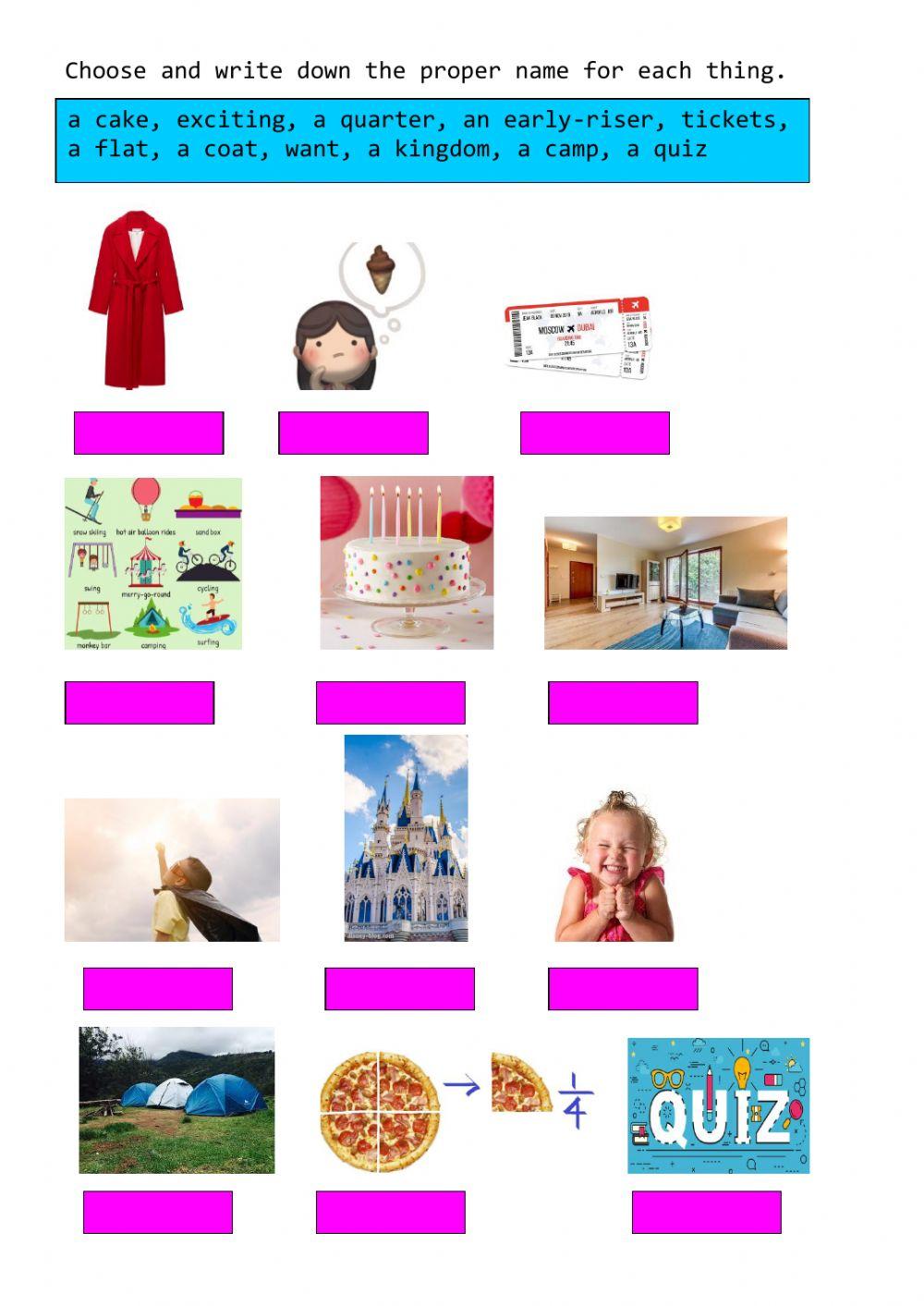 Learn English words worksheet | Live Worksheets