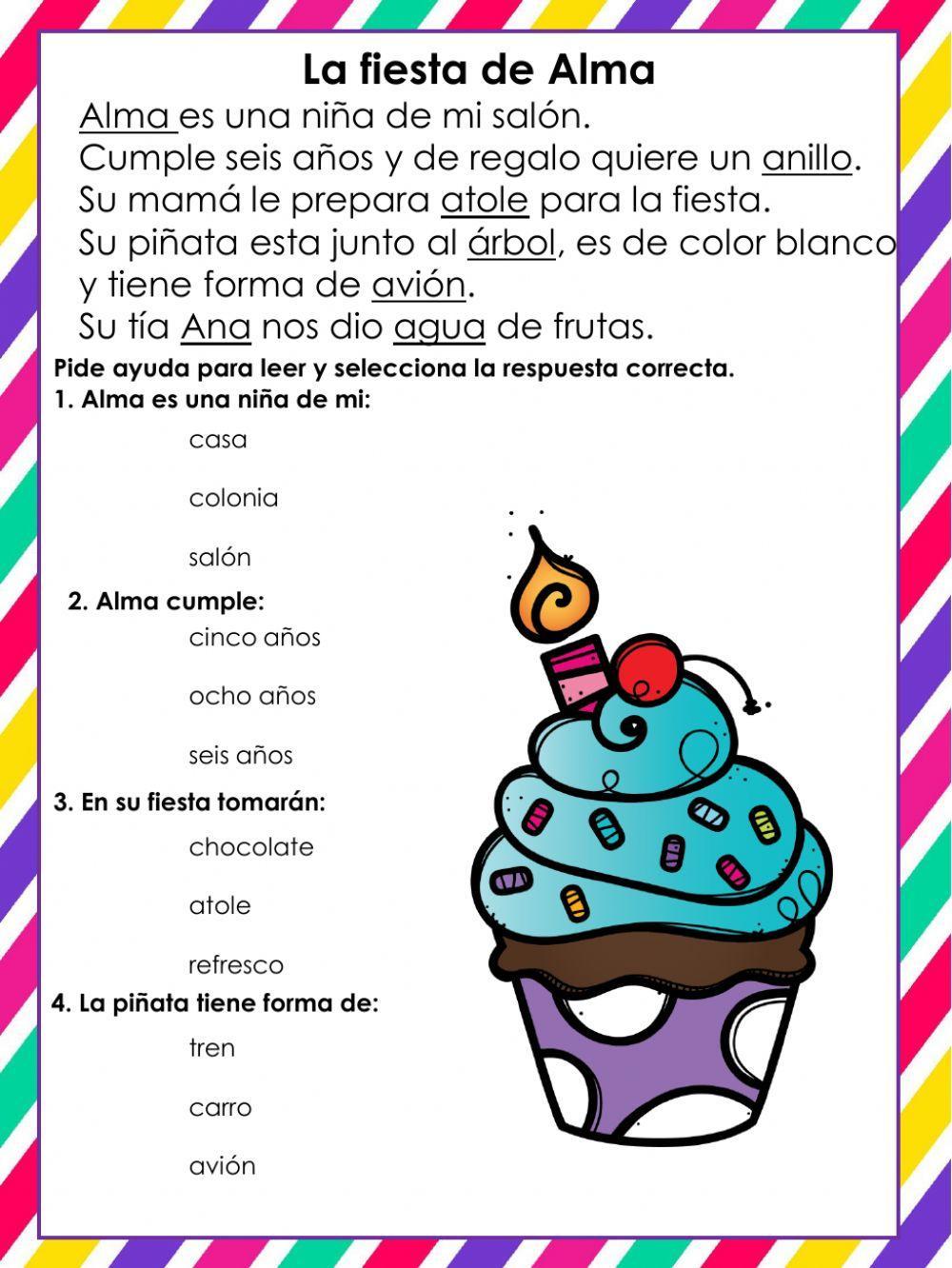 Lectura letra A worksheet | Live Worksheets