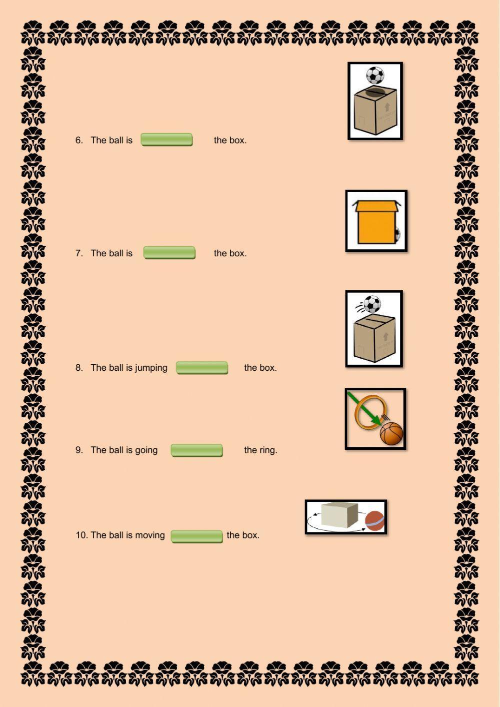 Preposition free online worksheet | Live Worksheets