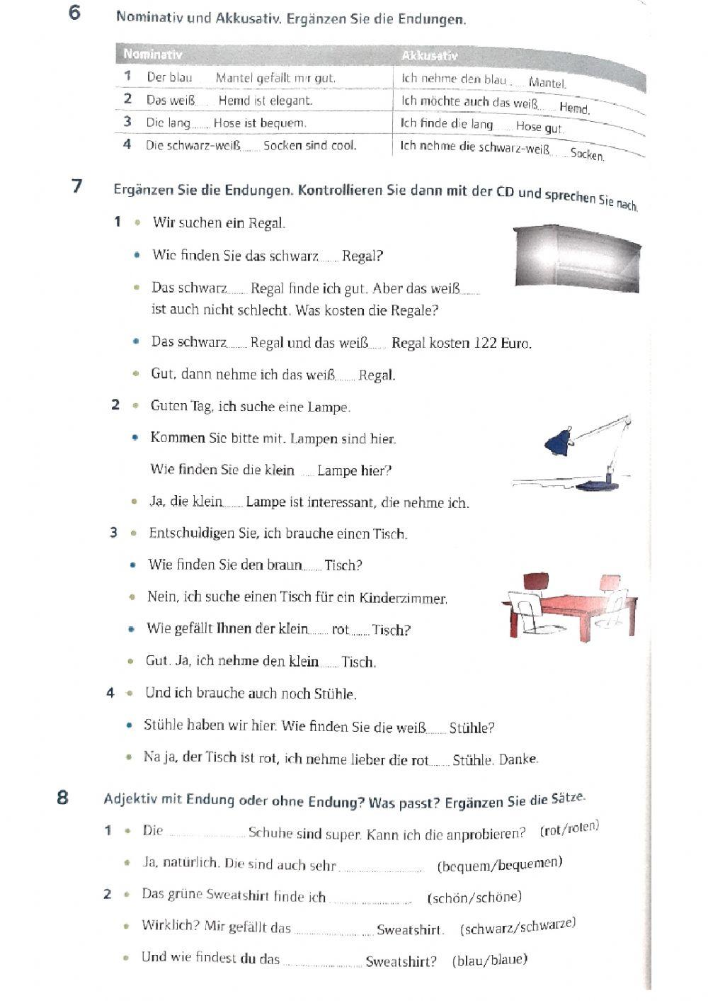 Adjektivdeklination- Shoppen 6040459 | Agustina Navarro