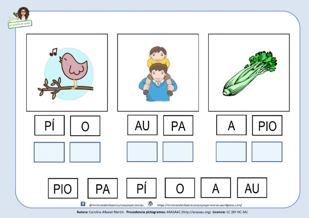 PÍO, AUPA y APIO worksheet | Live Worksheets