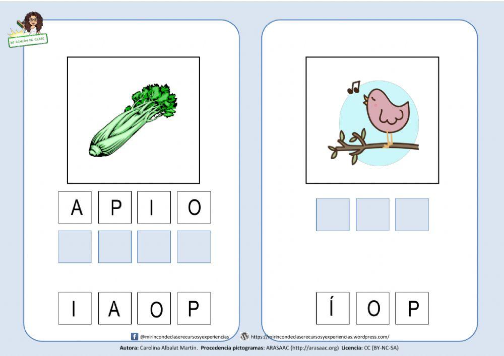 PÍO, AUPA y APIO worksheet | Live Worksheets