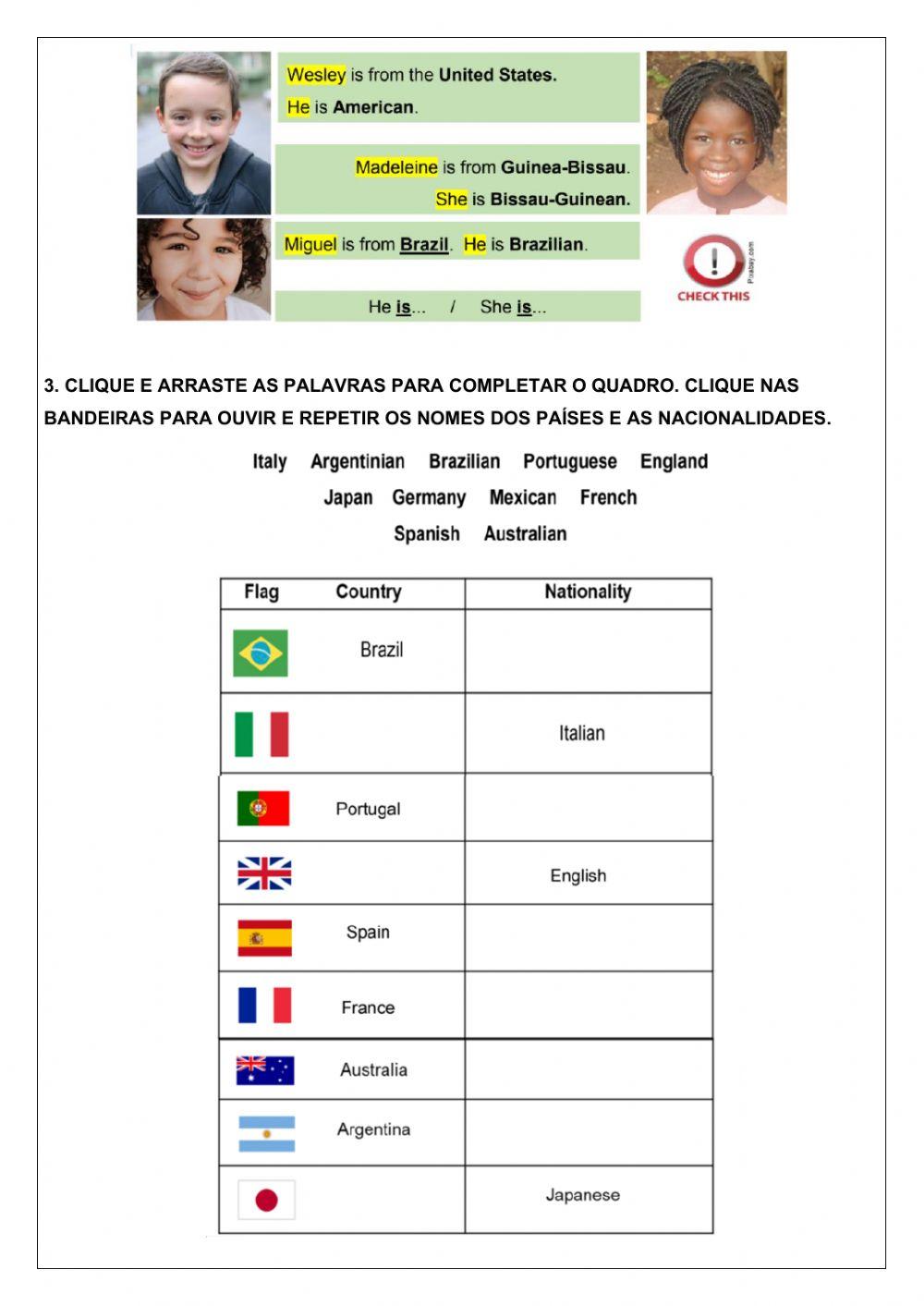 4º ano - Different people worksheet | Live Worksheets